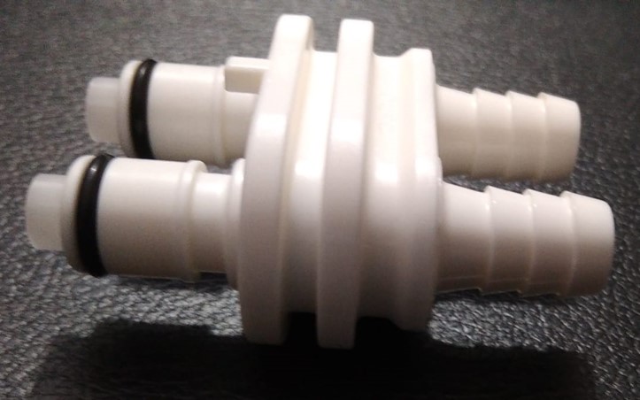 DPCD22006 3/8 Hose Barb Valved In-Line Coupling Insert