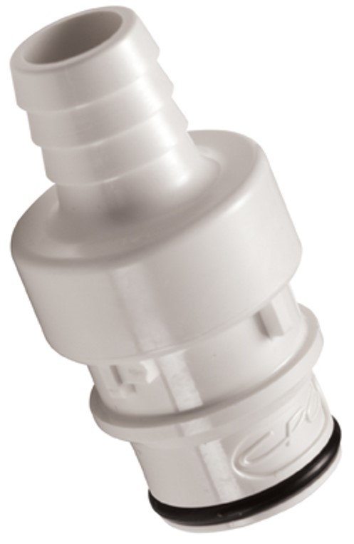 HFCD22835 1/2 Hose Barb Valved In-Line Polysulfone Coupling Insert